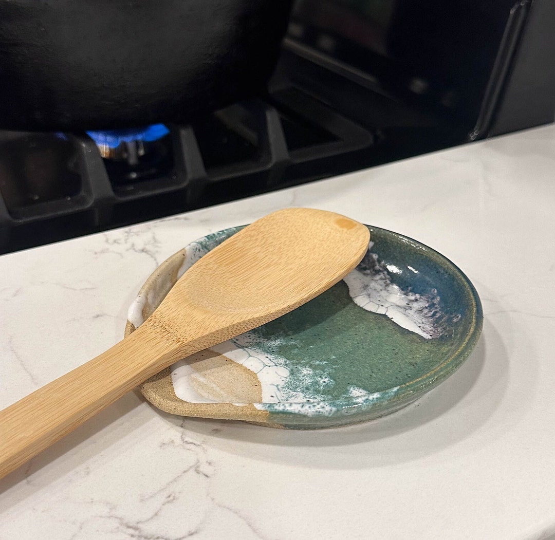 Ocean Shoreline Spoon Rest - Handmade Ceramic Kitchen Accessories - Etsy