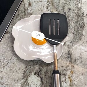 BIG Fried Egg Spoon Rest Handmade Ceramic Kitchen Accessories 7 Wide - Etsy