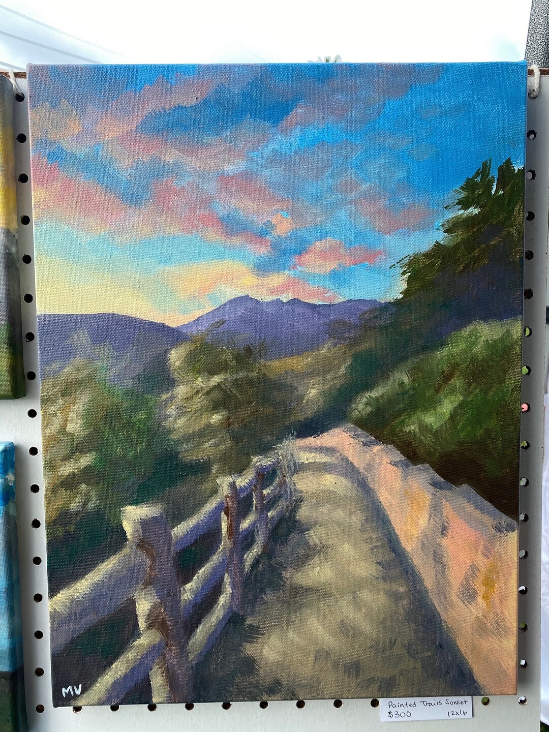 Painted Trails Sunset Oil Painting 12x16 - Etsy