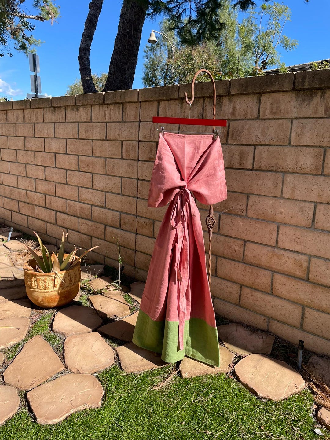 Pink and Green Long Chiton/ Stola Ancient Roman Reenactment - Etsy Canada