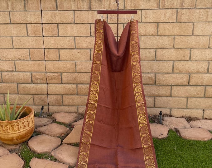 Ancient Greek Mantle / Roman Palla for Reenactment Rust With Palmette ...