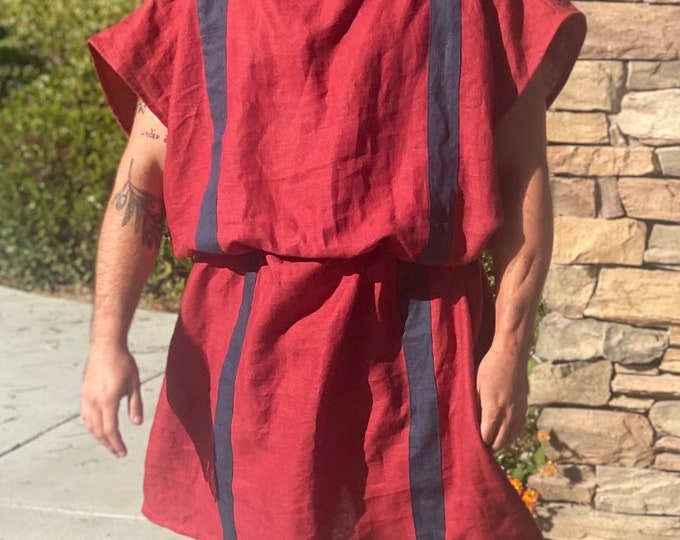 Roman Tunica Red With Blue Clavi - Etsy