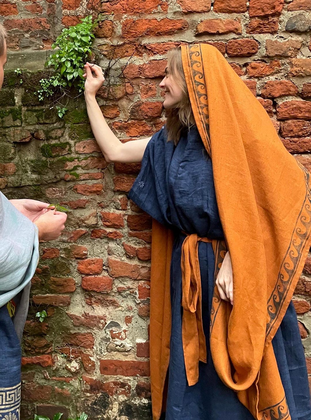 Ancient Greek Veil/ Mantle/ Roman Palla for Reenactment Orange With ...