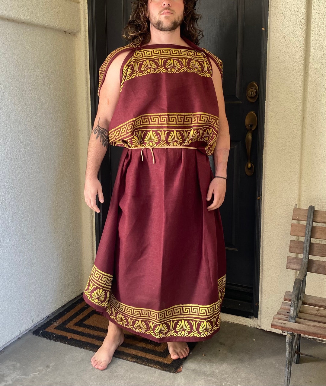 Full Length Chiton Ancient Greek Reenactment - Etsy
