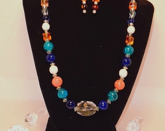 Items similar to Breath of Spring Beaded Necklace on Etsy