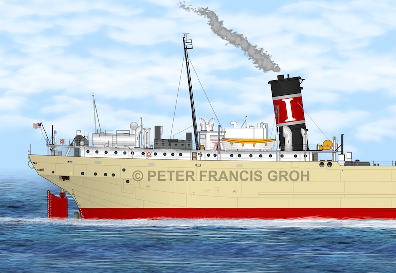 Great Lakes Freighter Ship Alpena - Etsy