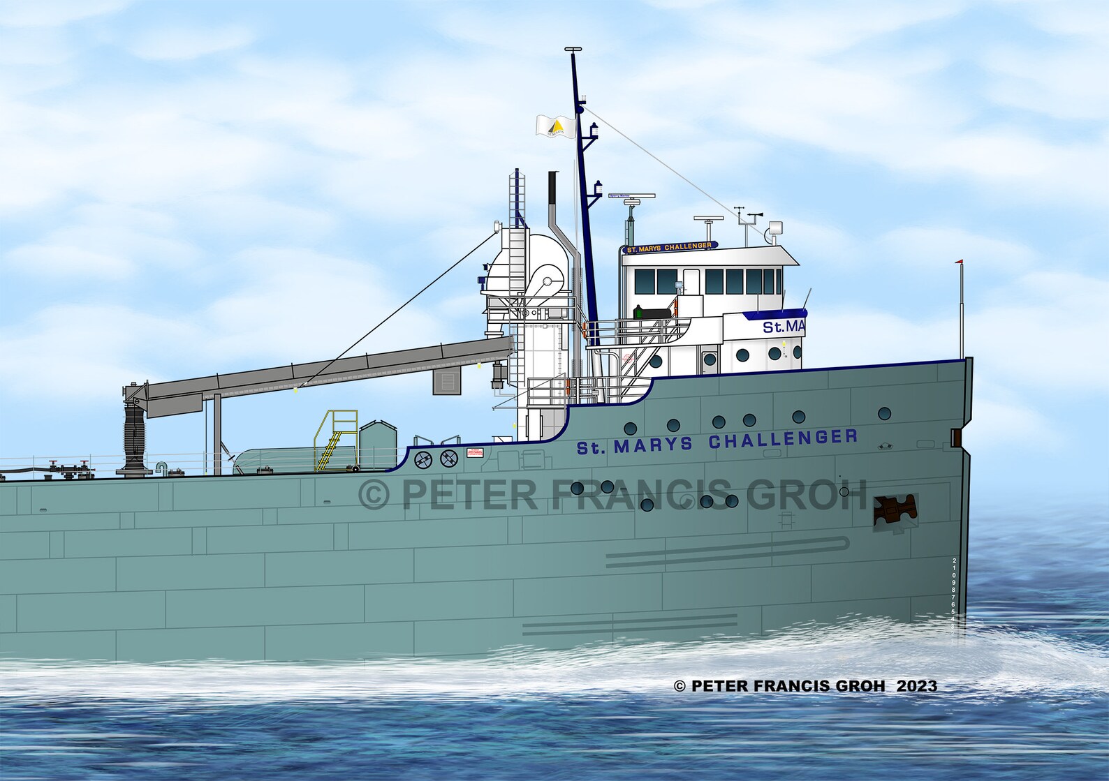 Great Lakes Freighter Ship St. Marys Challenger (2005) - Etsy