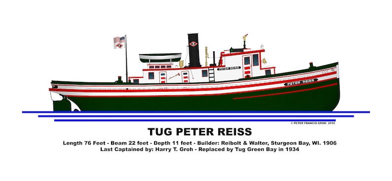 Great Lakes Tug Peter Reiss - Etsy
