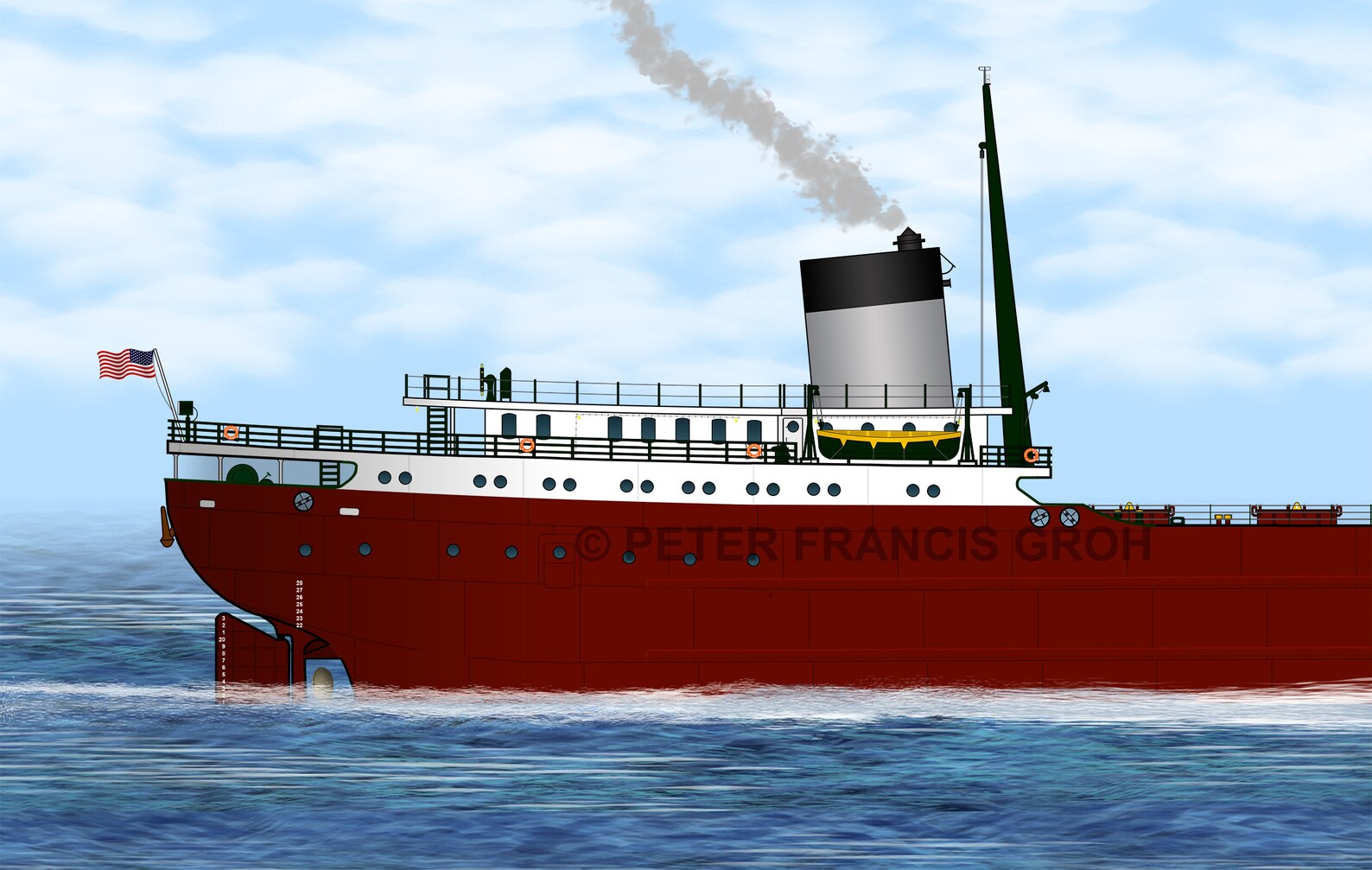 Great Lakes Freighter Ship Philip R. Clarke (1976) - Etsy