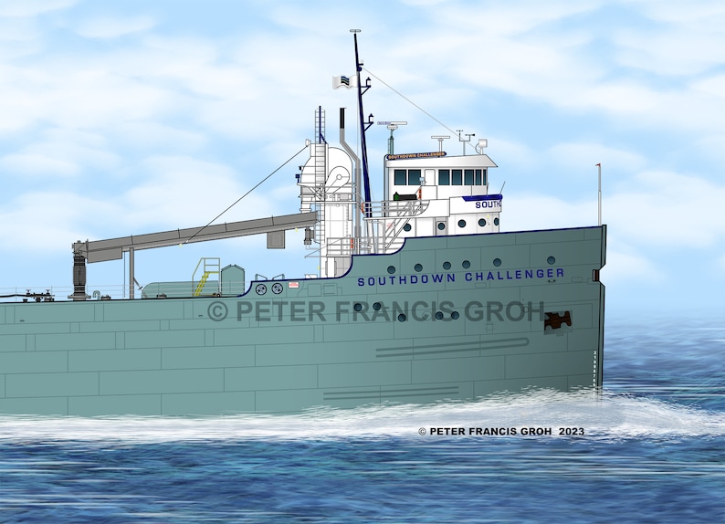 Great Lakes Freighter Ship Southdown Challenger (1999) - Etsy