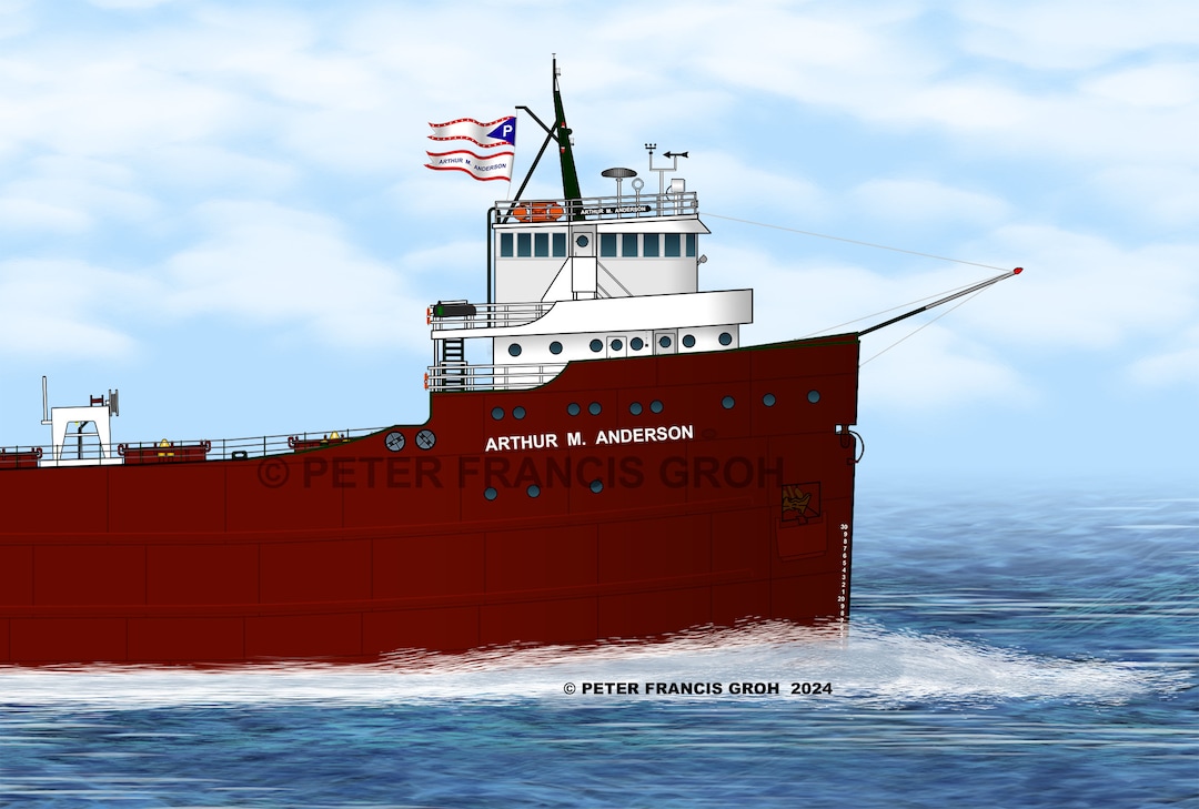 Great Lakes Freighter Ship Arthur M. Anderson (1952) - Etsy