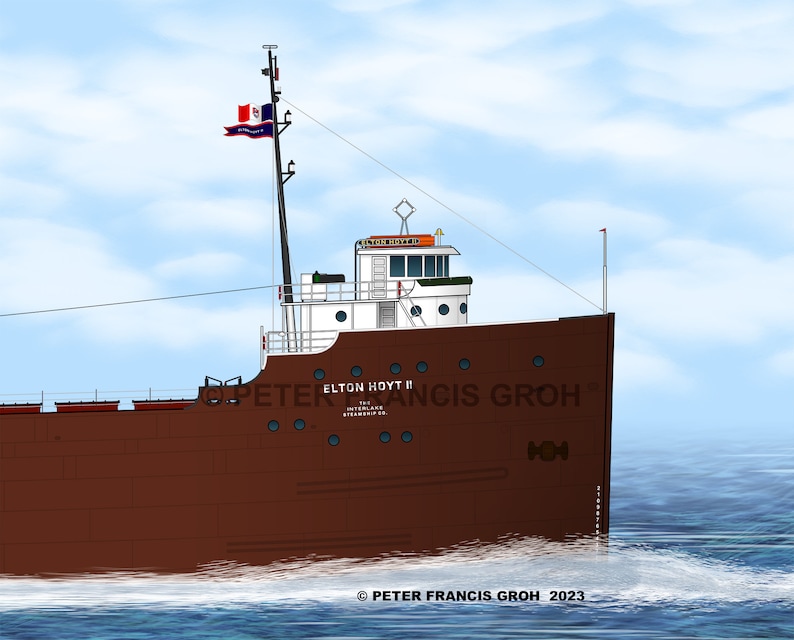 Great Lakes Freighter Ship Elton Hoyt II (1) (1930) - Etsy