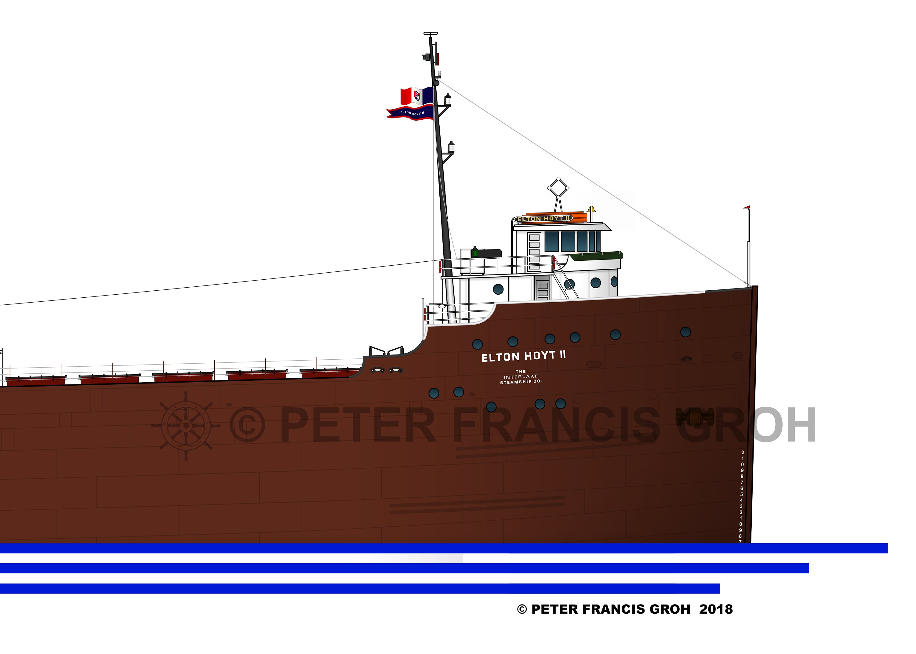 Great Lakes Freighter Ship Elton Hoyt II (1) (1930) - Etsy