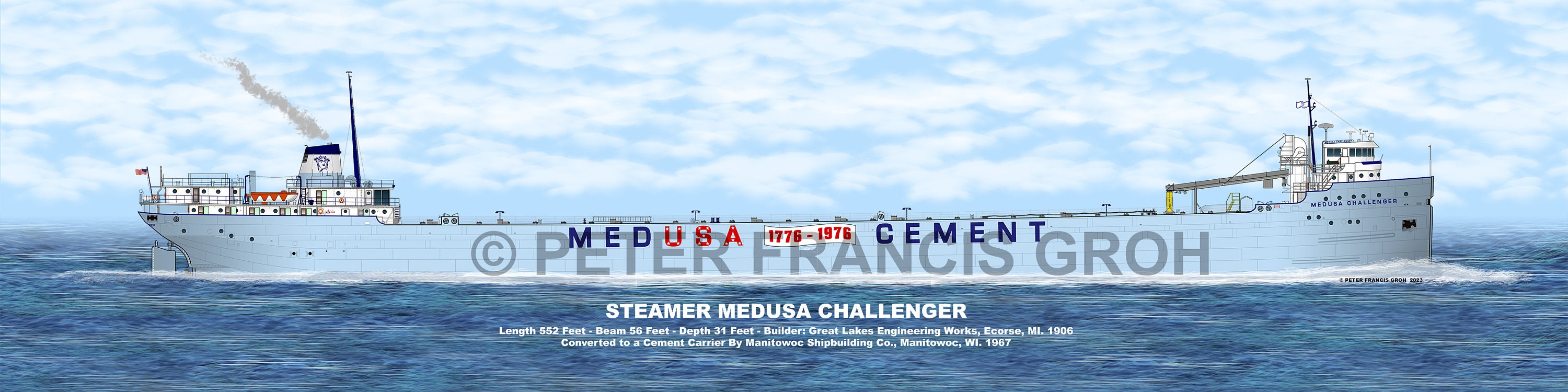 Great Lakes Freighter Ship Medusa Challenger (1976) - Etsy