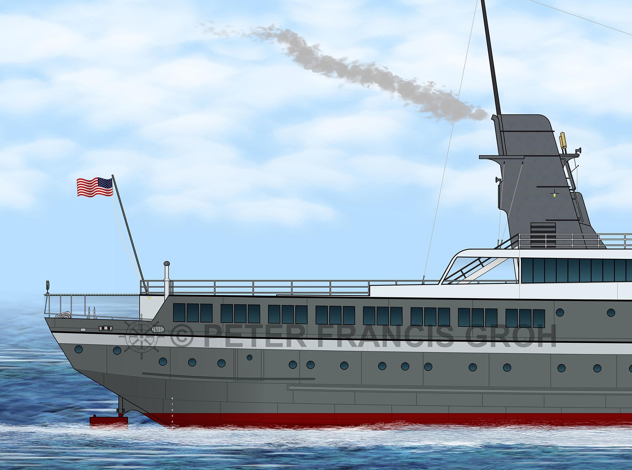 Great Lakes Freighter Ship Ferry Milwaukee Clipper (1941) - Etsy