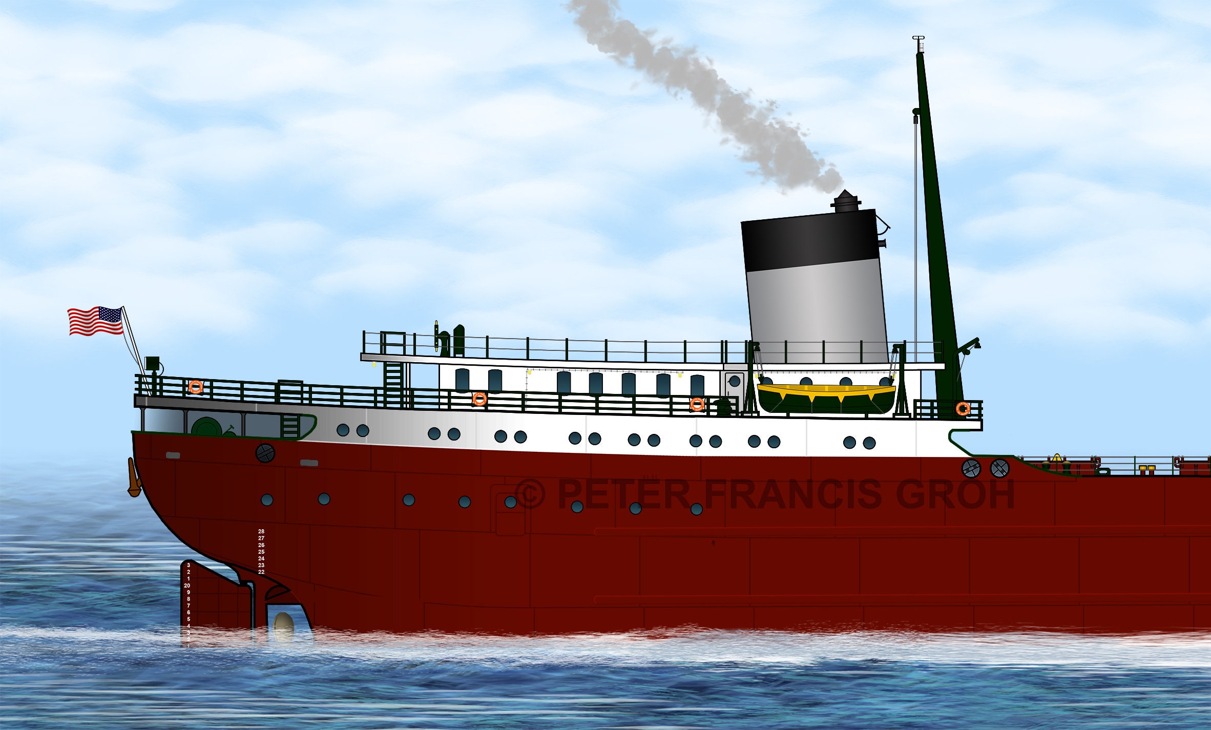 Great Lakes Freighter Ship Cason J. Callaway (1976) - Etsy