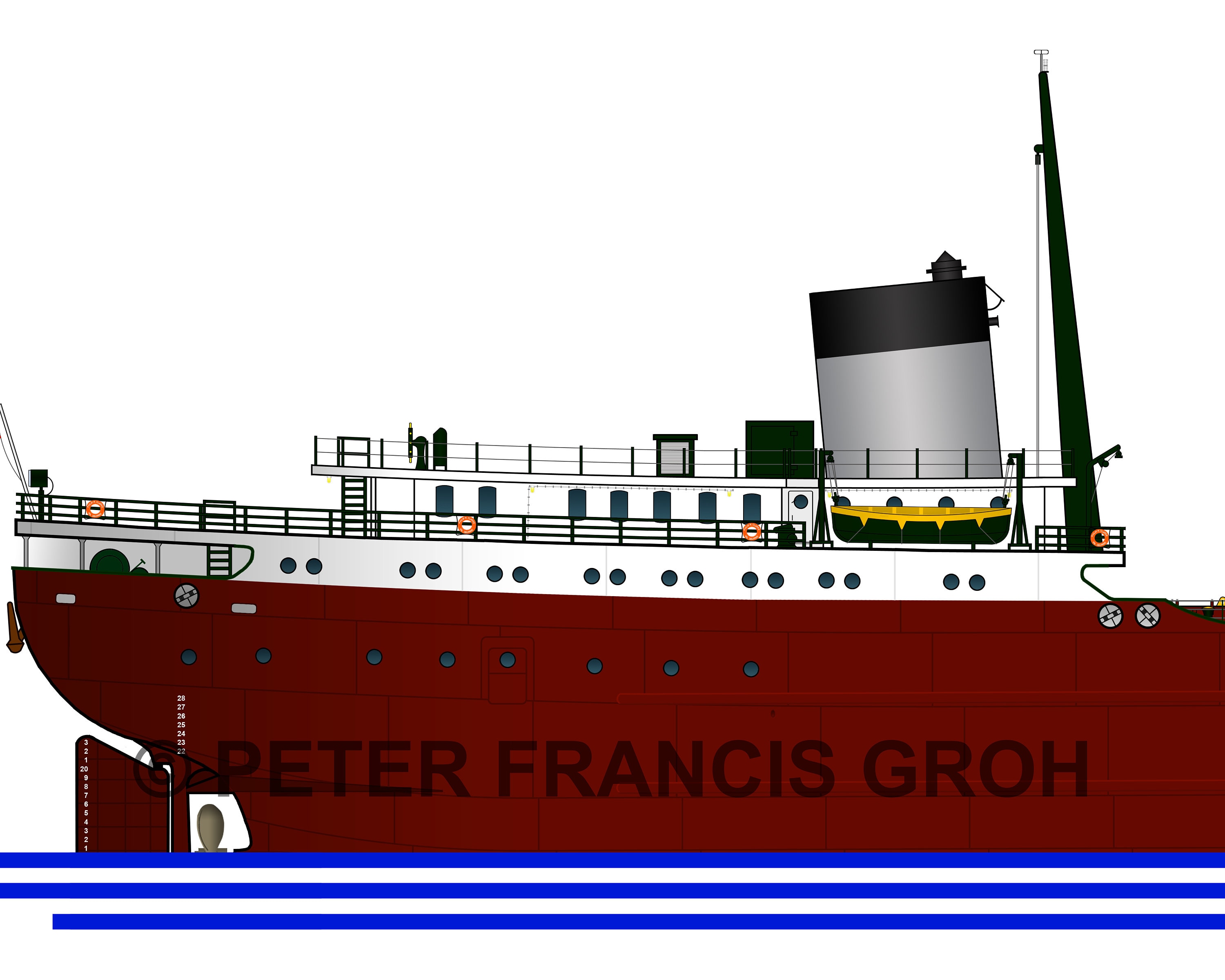 Great Lakes Freighter Ship Philip R. Clarke (1952) - Etsy