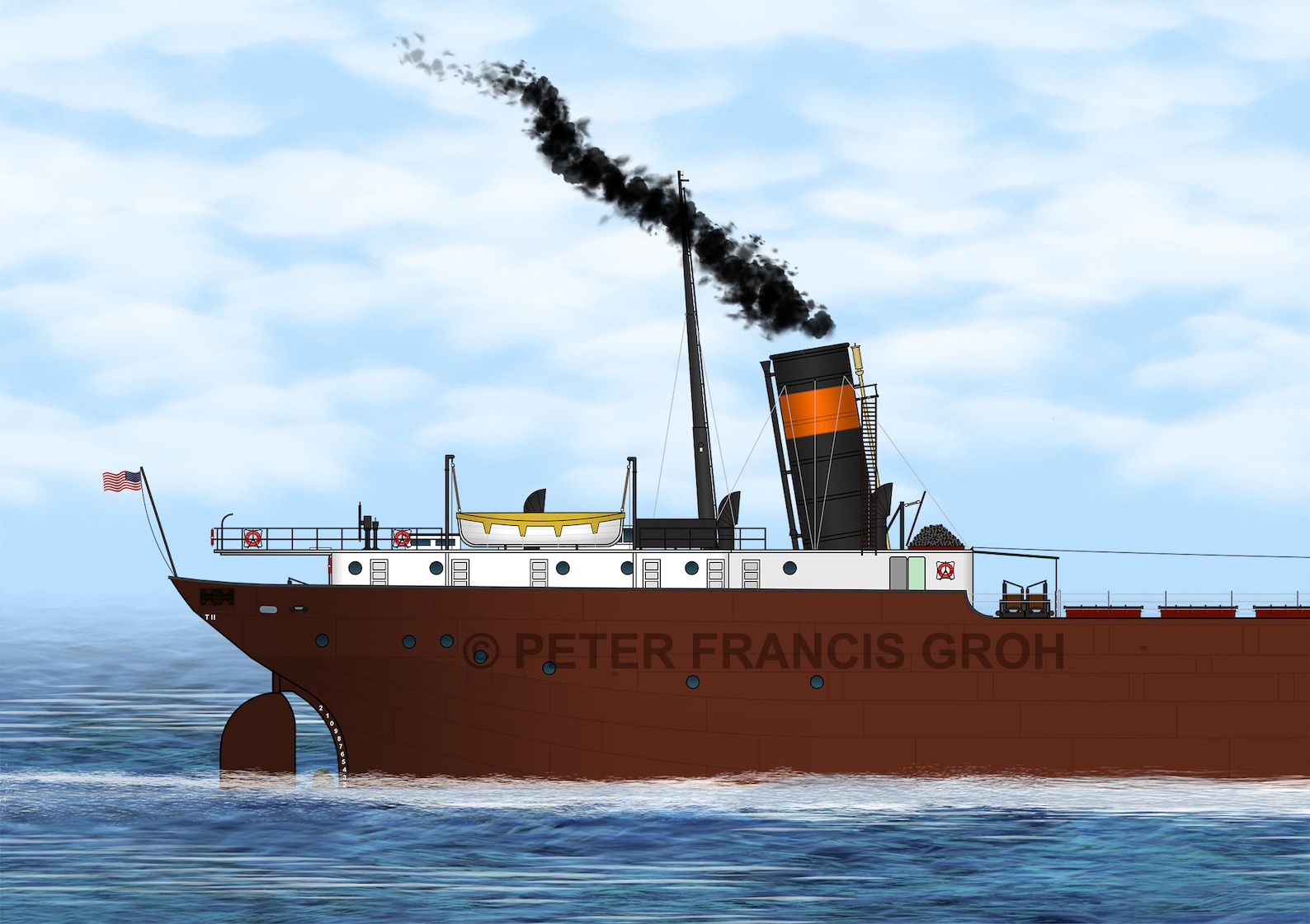 Great Lakes Freighter Ship Elton Hoyt II (1) (1930) - Etsy