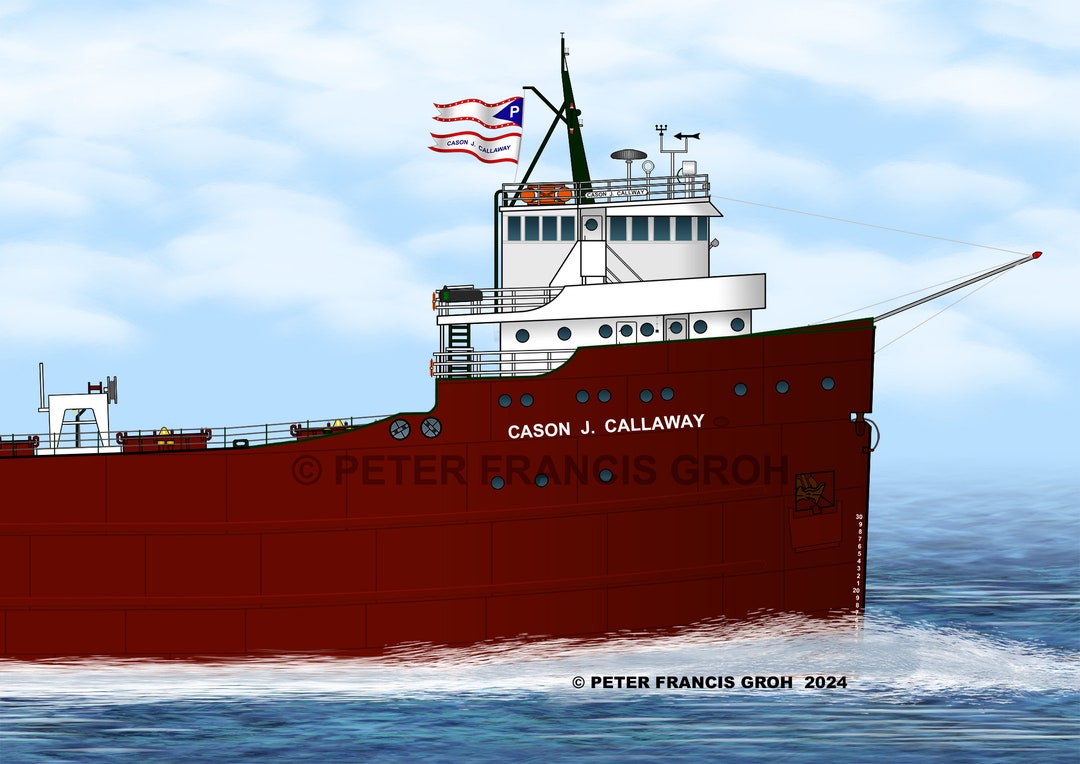 Great Lakes Freighter Ship Cason J. Callaway (1952) - Etsy