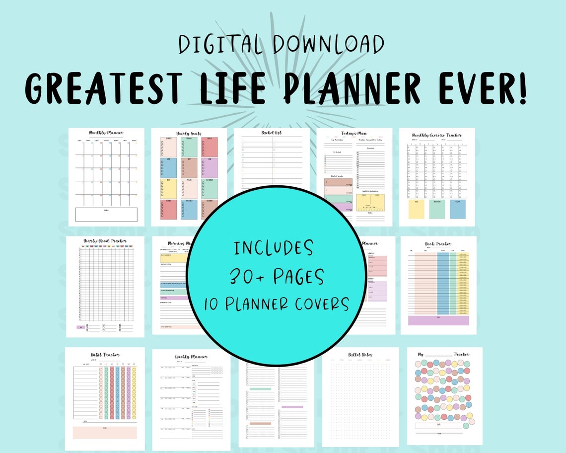 Ultimate Life Planner, Printable Life Planner, Undated Complete Life ...
