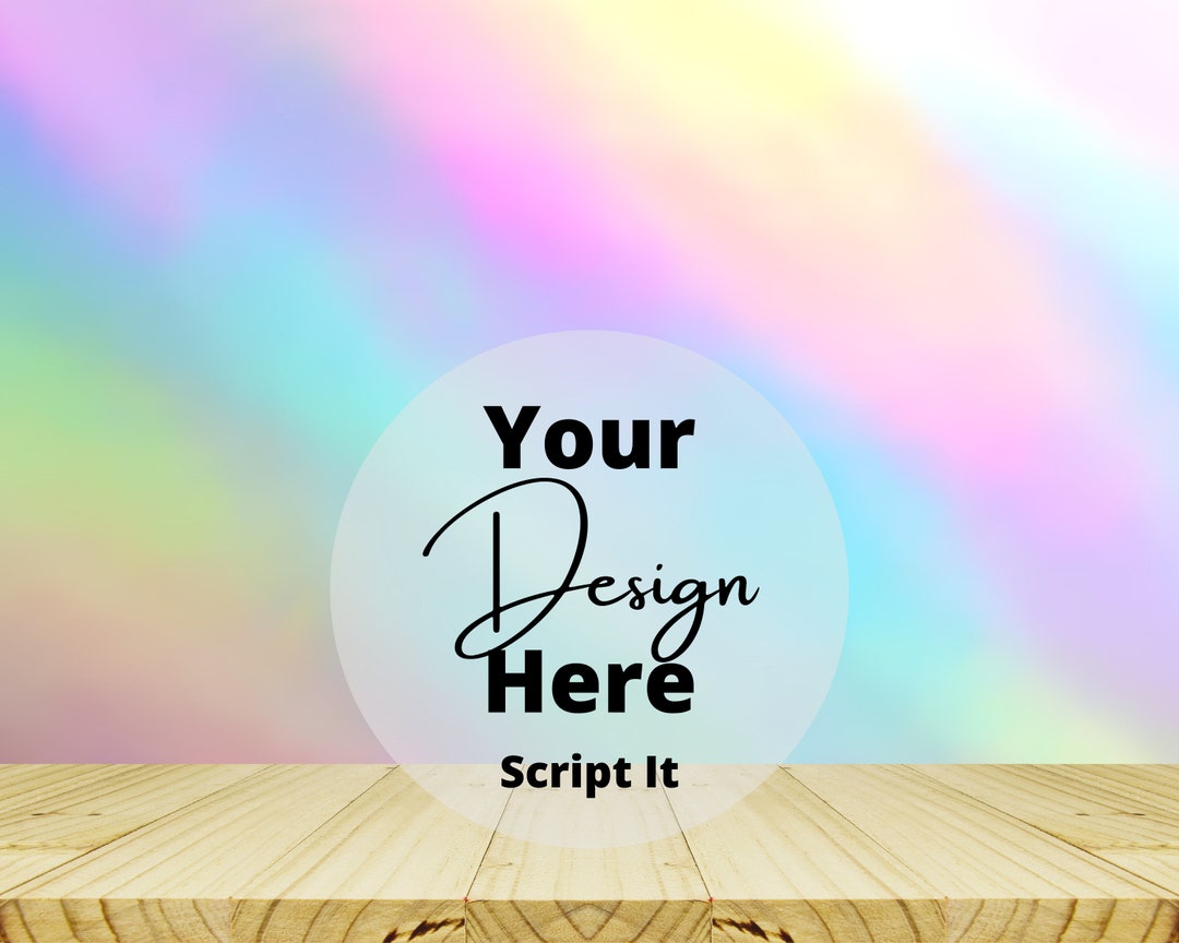 Rainbow Background Mockup for Products Digital Stock Image Rainbow ...