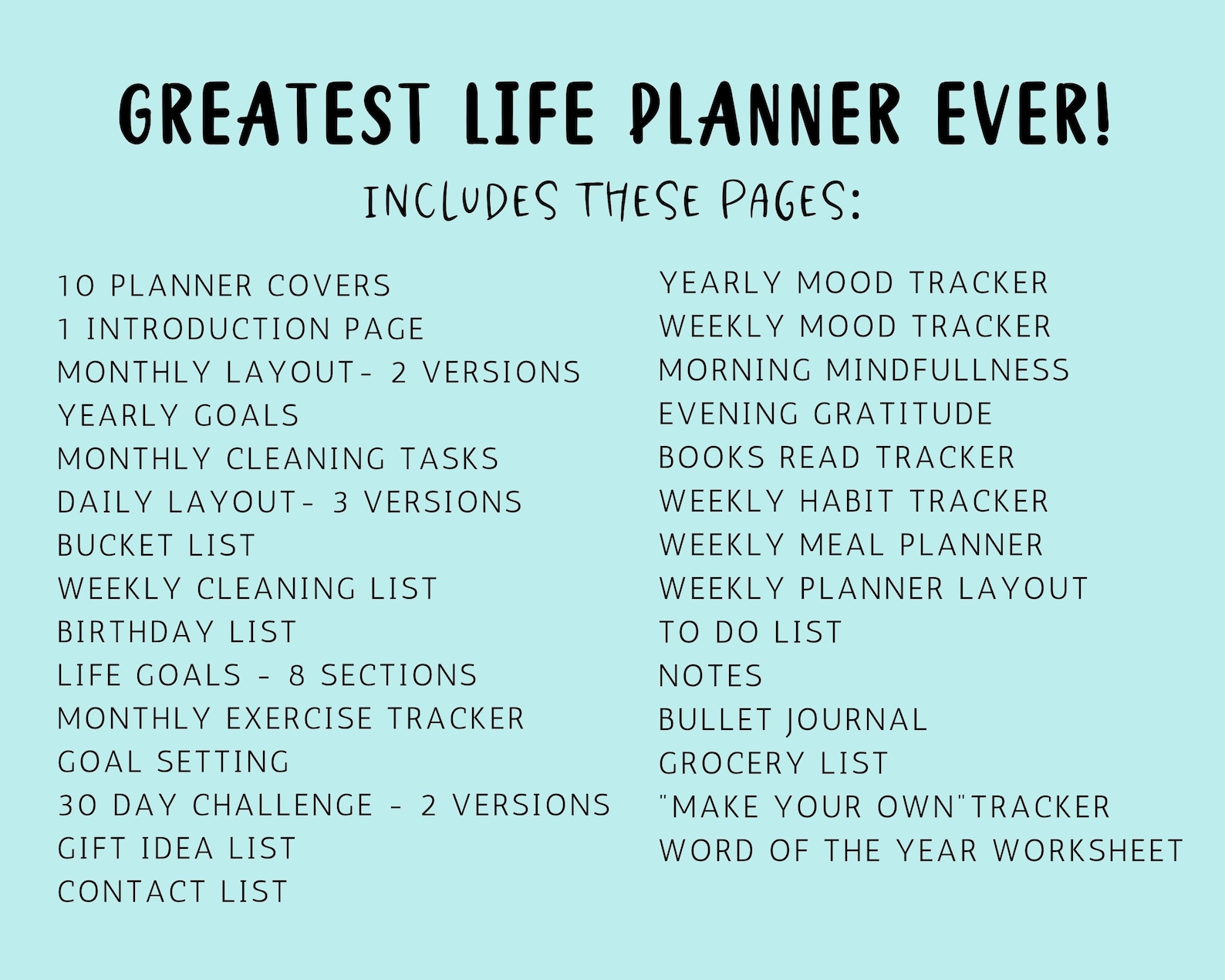 Ultimate Life Planner, Printable Life Planner, Undated Complete Life ...