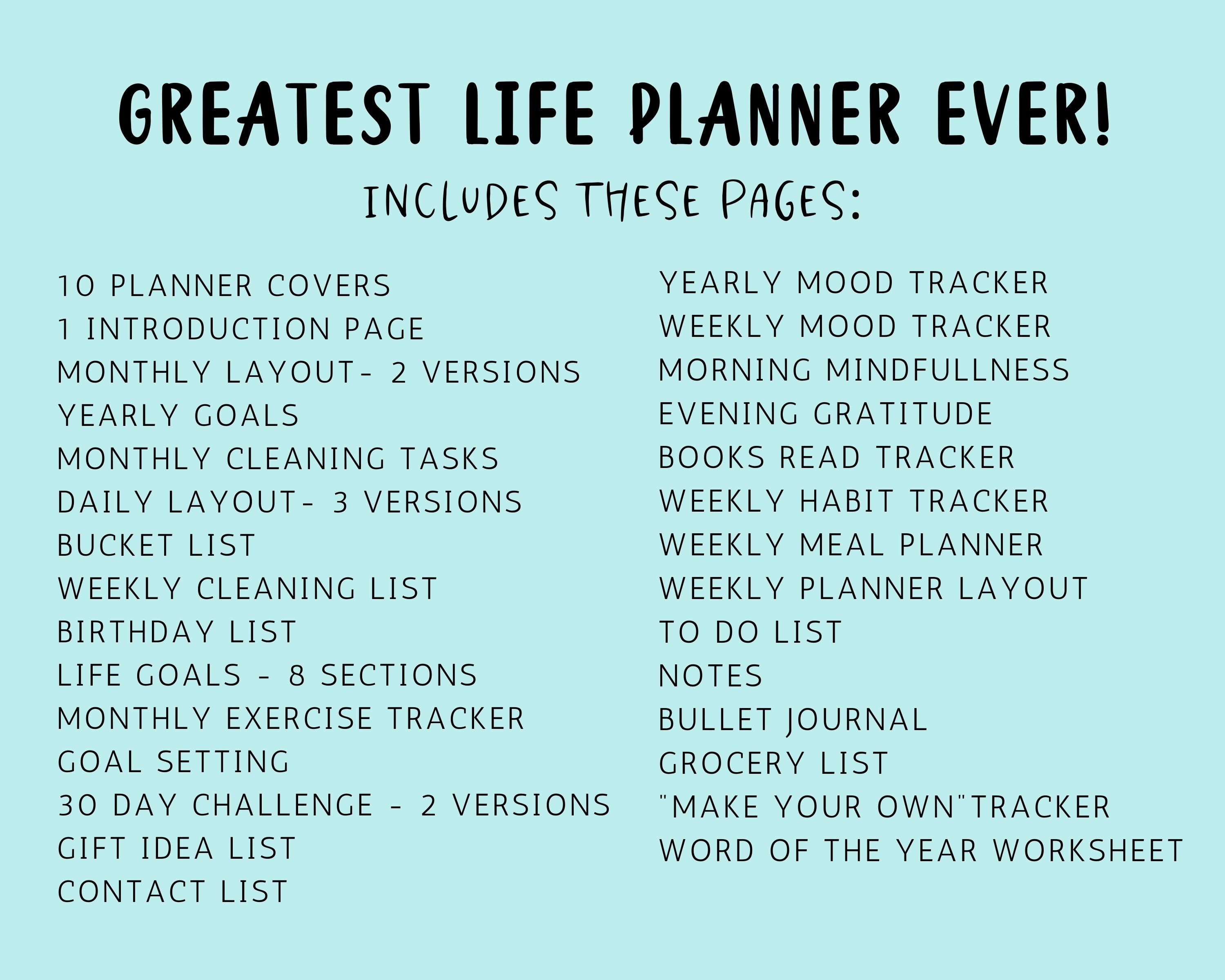 Ultimate Life Planner, Printable Life Planner, Undated Complete Life ...