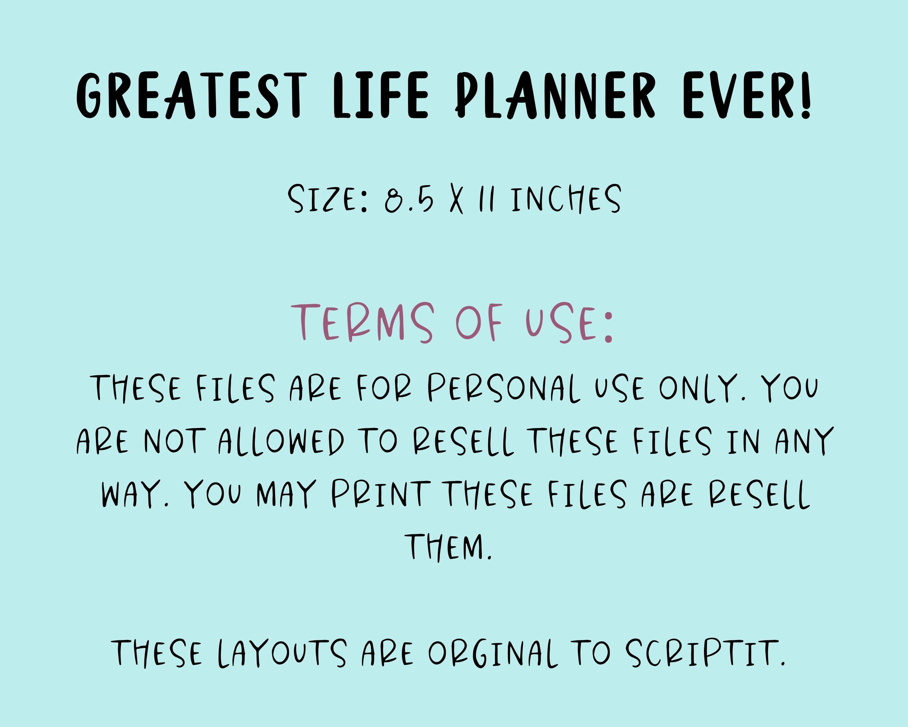 Ultimate Life Planner, Printable Life Planner, Undated Complete Life ...