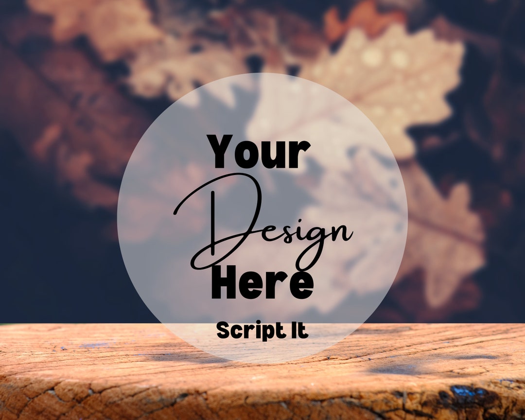 Fall Themed Background Mockup for Products Fall Leaves Background ...