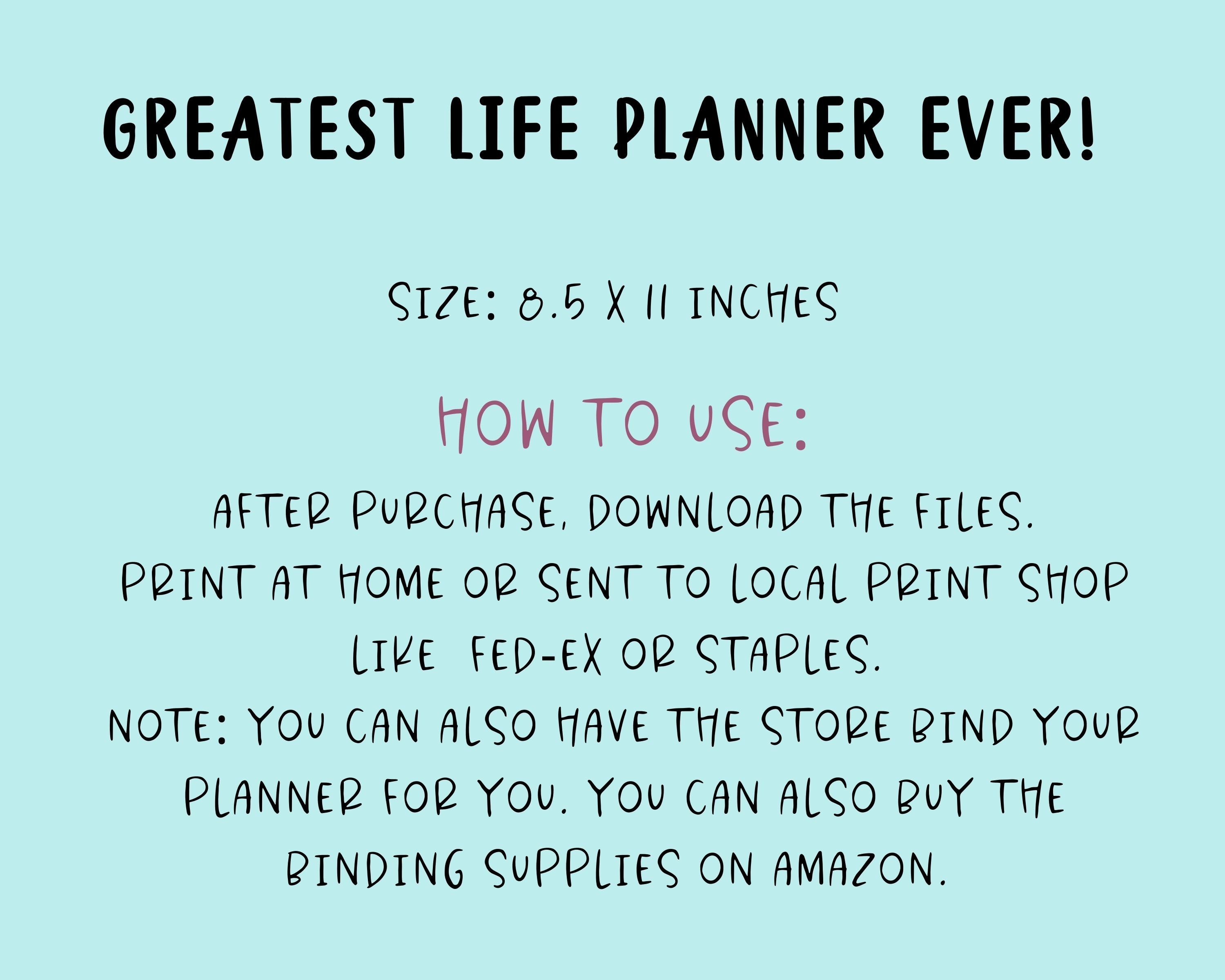 Ultimate Life Planner, Printable Life Planner, Undated Complete Life ...