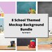 School Themed Background Mockup Bundle Product Backgrounds for Teacher ...