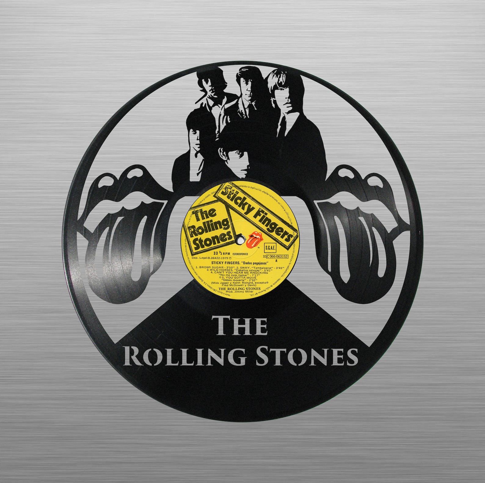 The Rolling Stones Laser Cut Carved Vinyl Record Art - Etsy