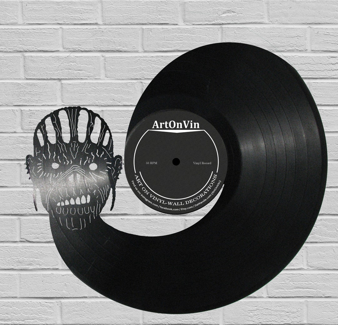 Iron Maiden Inspired Laser Cut Carved Vinyl Record Art Music Gift for ...
