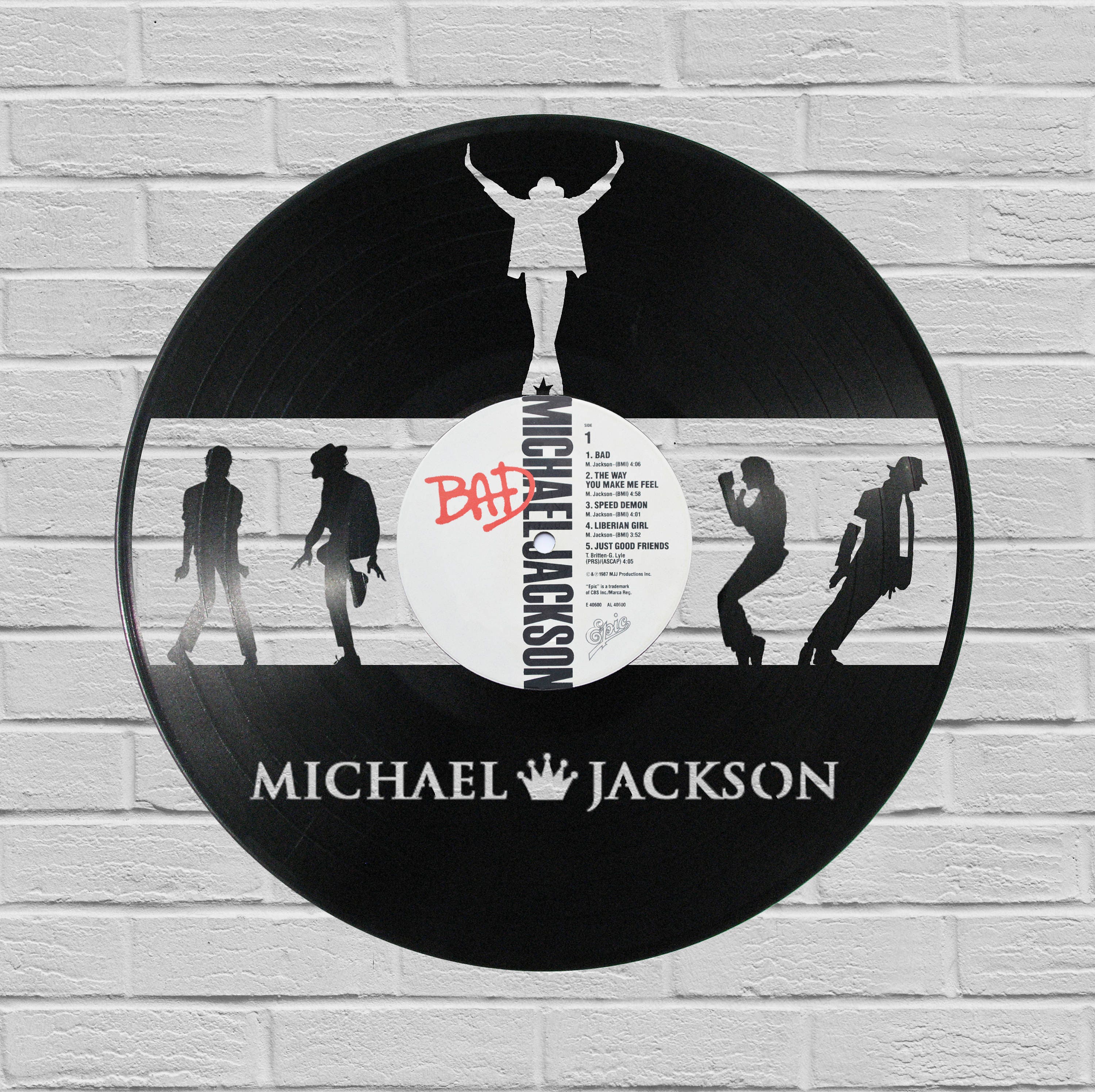 Michael Jackson Corte láser arte de disco de vinilo - Etsy España
