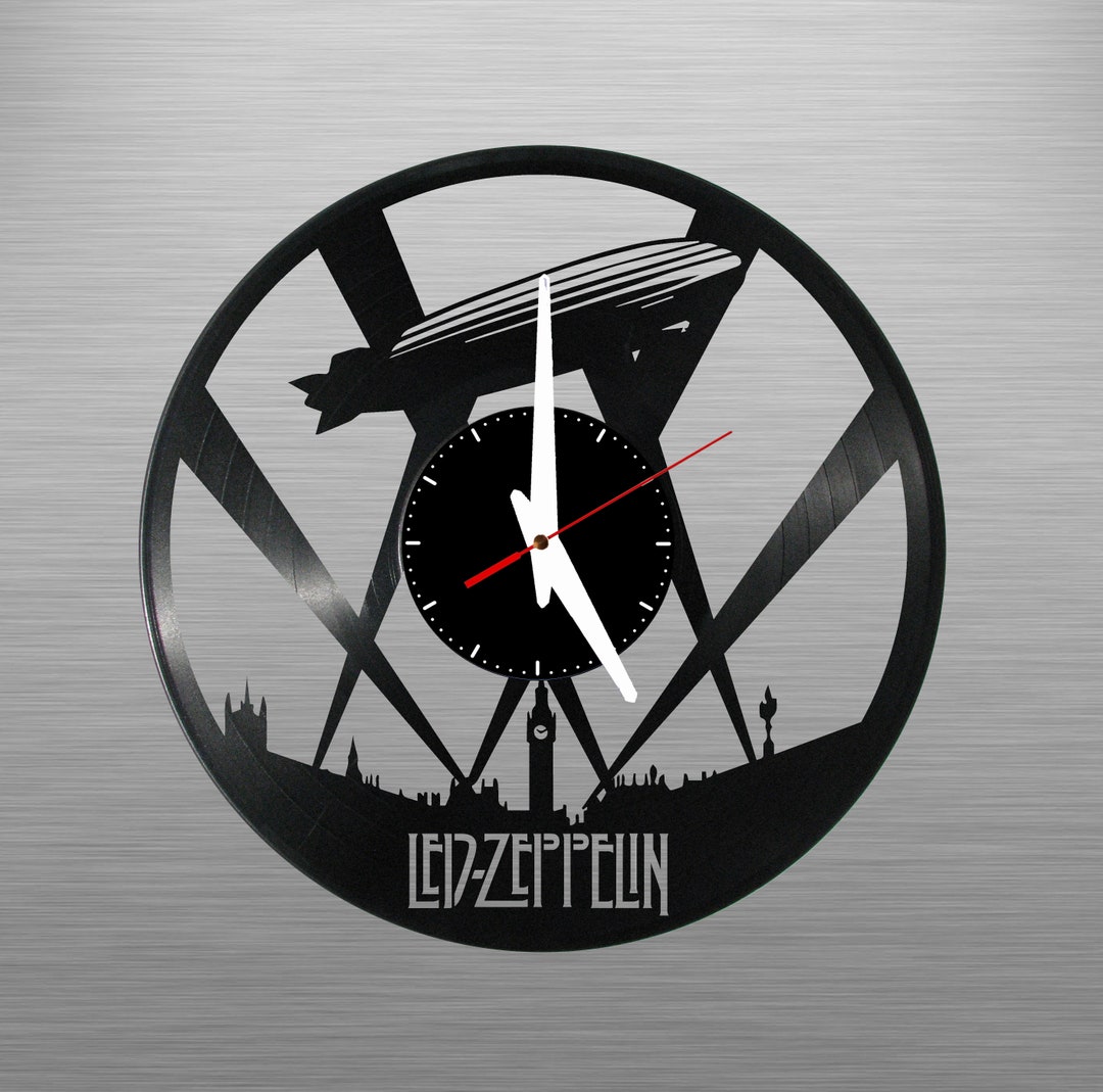 Led Zeppelin 1 - Vinyl Clock Carved, Laser Cut Record Art, Music Gift ...