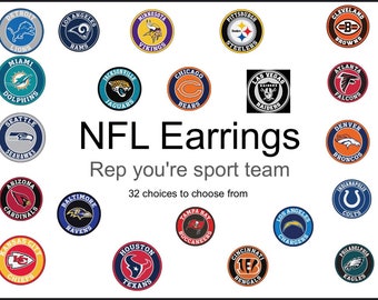 Nfl Earrings | Etsy