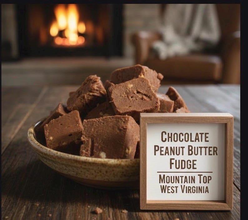 Mountain Top West Virginia Chocolate Peanut Butter Fudge - Etsy