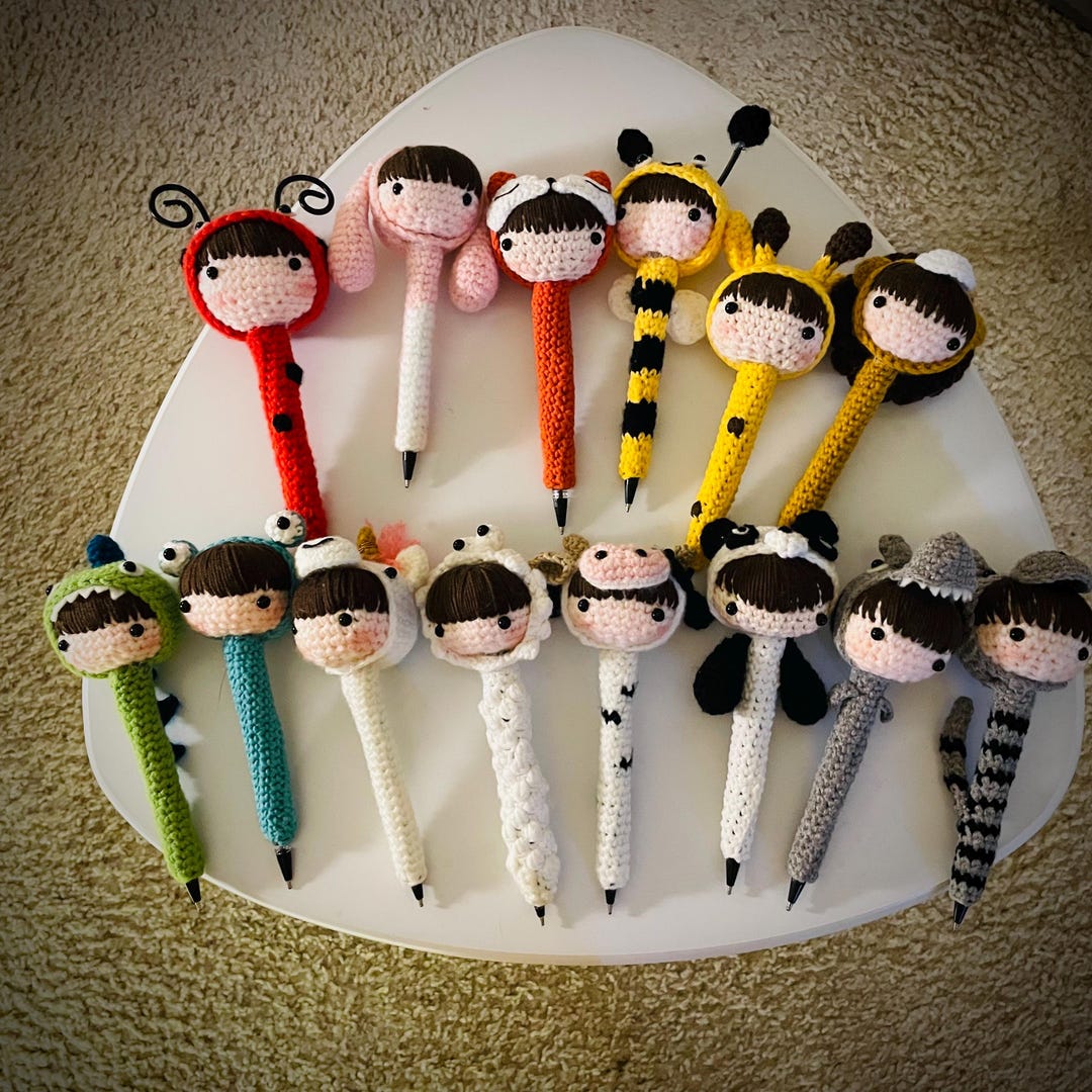 Handmade Crochet Animal Pen - Made to Order, Black Ink - Etsy