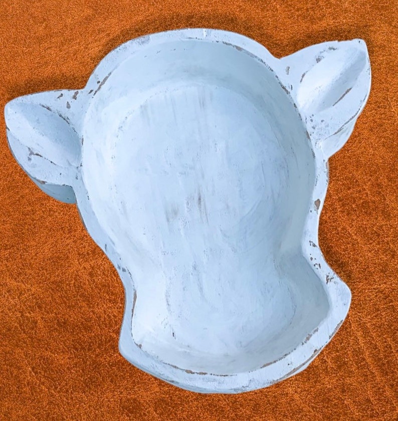 Rustic Cow Wood Dough Bowl, Farmhouse Western Decor Gift - Etsy