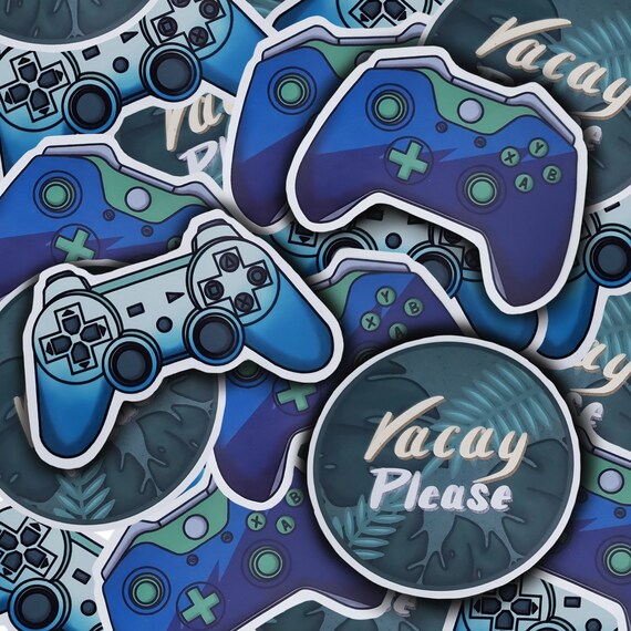 Xbox / Playstation Controller Sticker Pack Blue / Green | Etsy