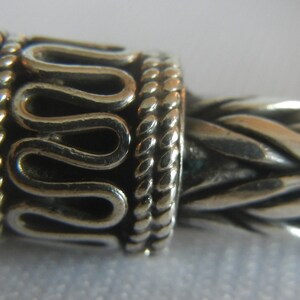 Heavy Bali Wheat Chain Sterling Silver Bracelet 42.5 Grams, 7-3/4 X 6 ...