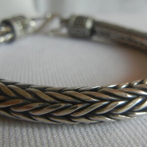 Heavy Bali Wheat Chain Sterling Silver Bracelet 42.5 Grams, 7-3/4 X 6 ...