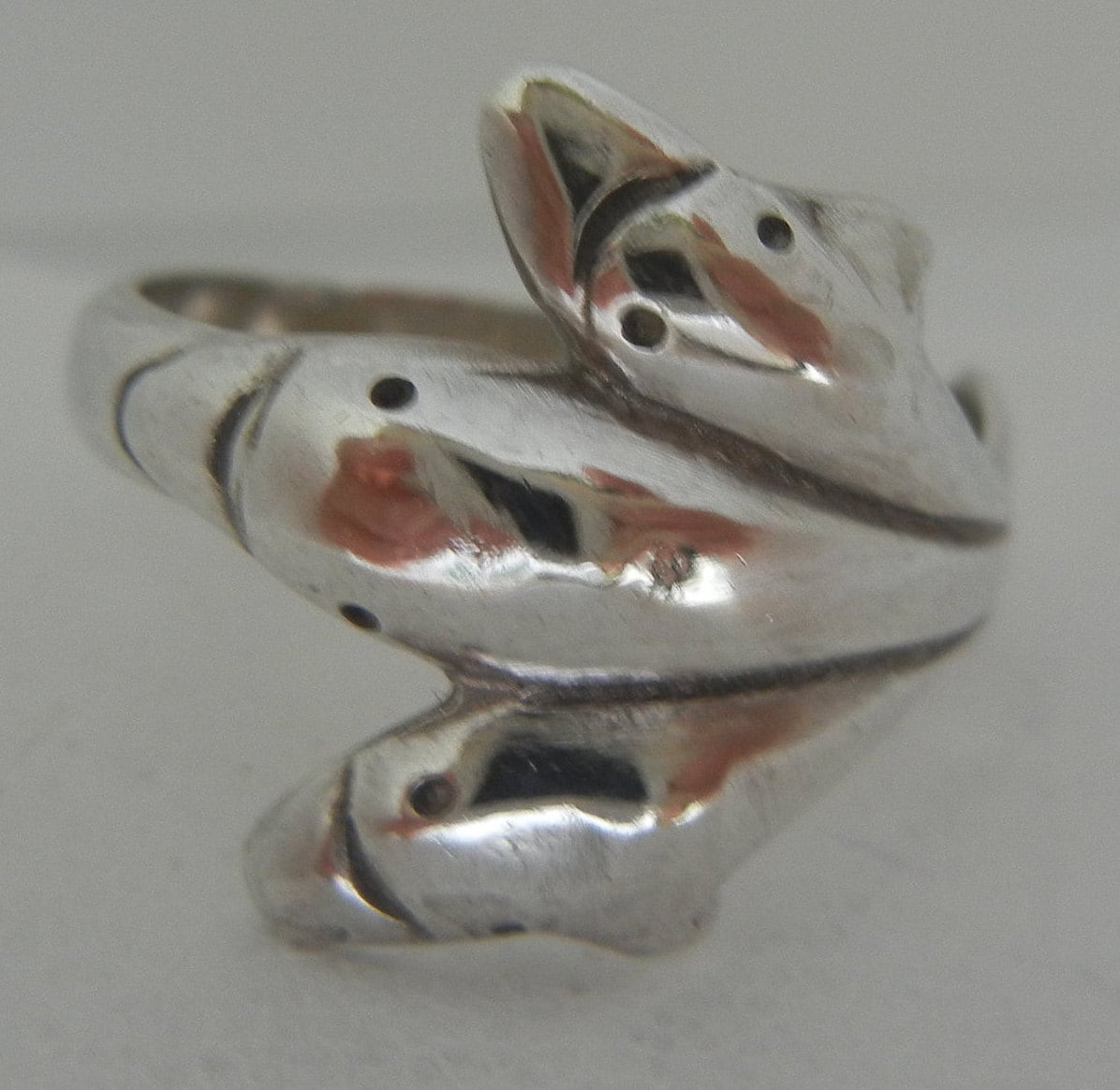 Sterling Silver Dolphin Ring From Bali for Men or Women 4.3 - Etsy