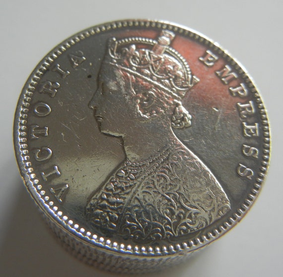 Rare Empress Victoria 1862 & 1898 silver India 1/4-ru… - Gem