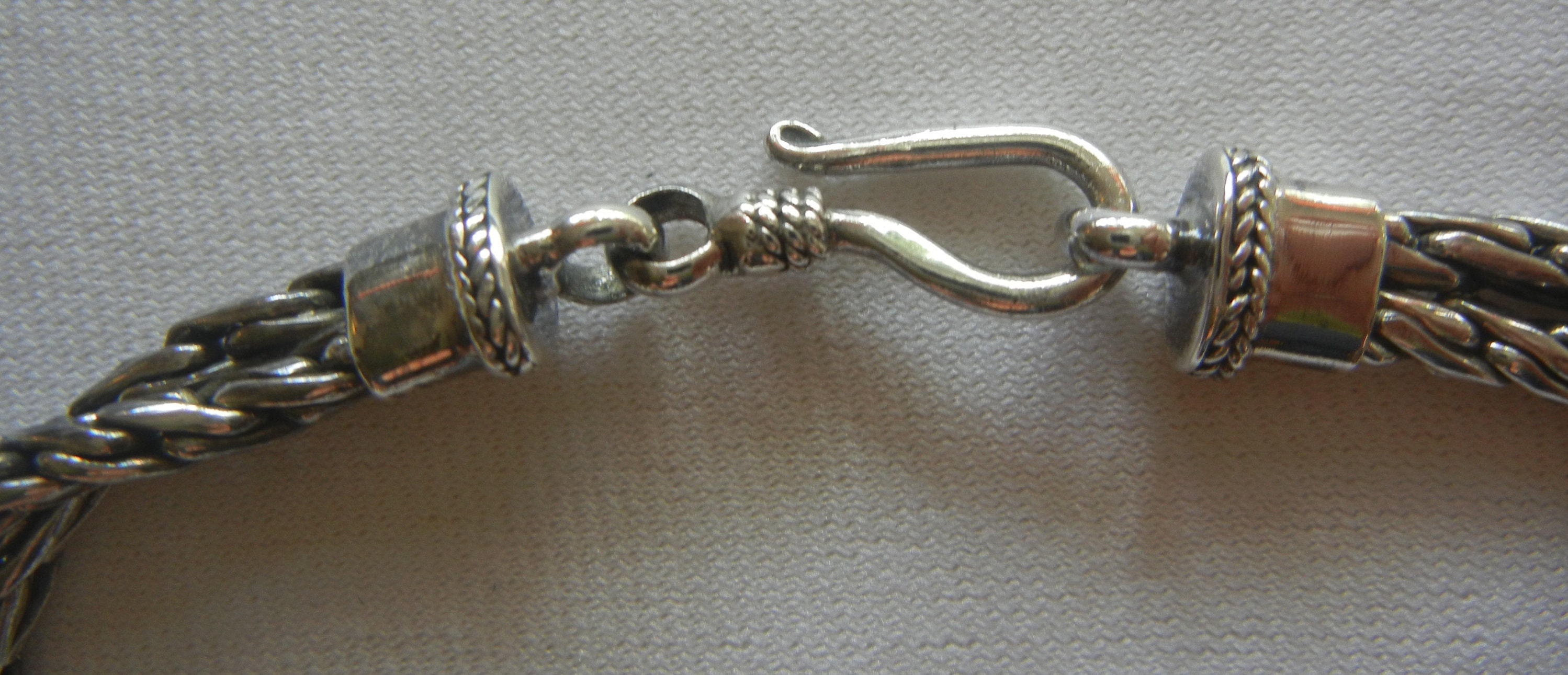 Double Wheat Chain Bali Bracelet Sterling Silver 21.4 Grams | Etsy