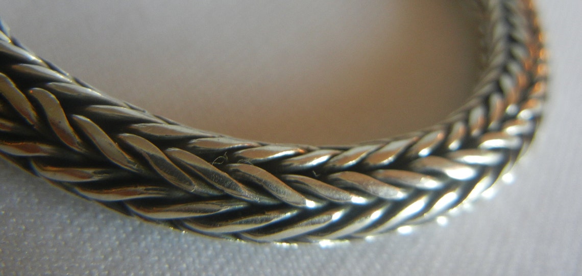 Heavy Bali Wheat Chain Sterling Silver Bracelet 42.5 Grams - Etsy