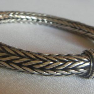 Heavy Bali Wheat Chain Sterling Silver Bracelet 42.5 Grams, 7-3/4 X 6 ...