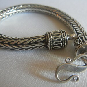 Heavy Bali Wheat Chain Sterling Silver Bracelet 42.5 Grams, 7-3/4 X 6 ...