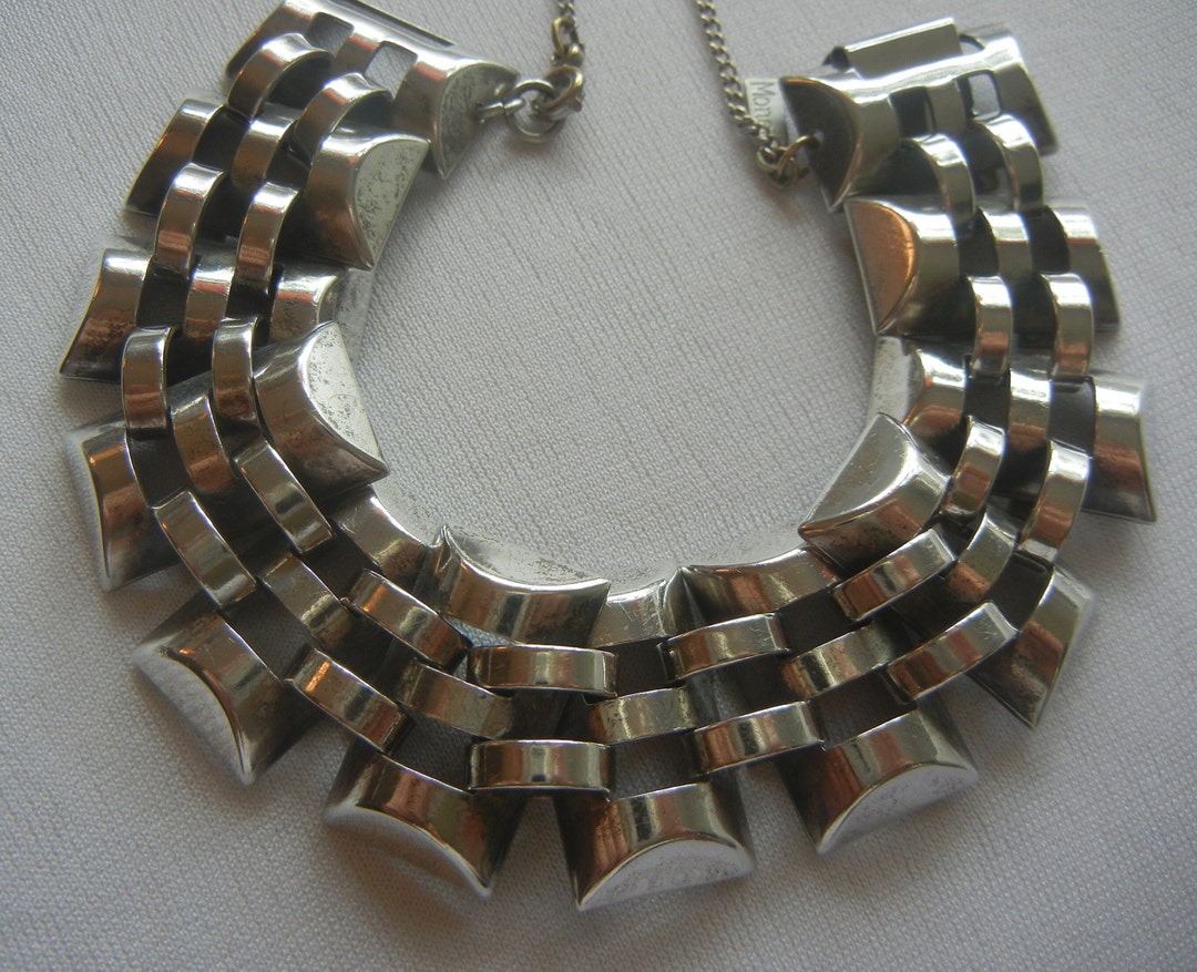Vintage Monet Sterling Silver Link Bracelet 48.2grams, 8x1. Silver ...