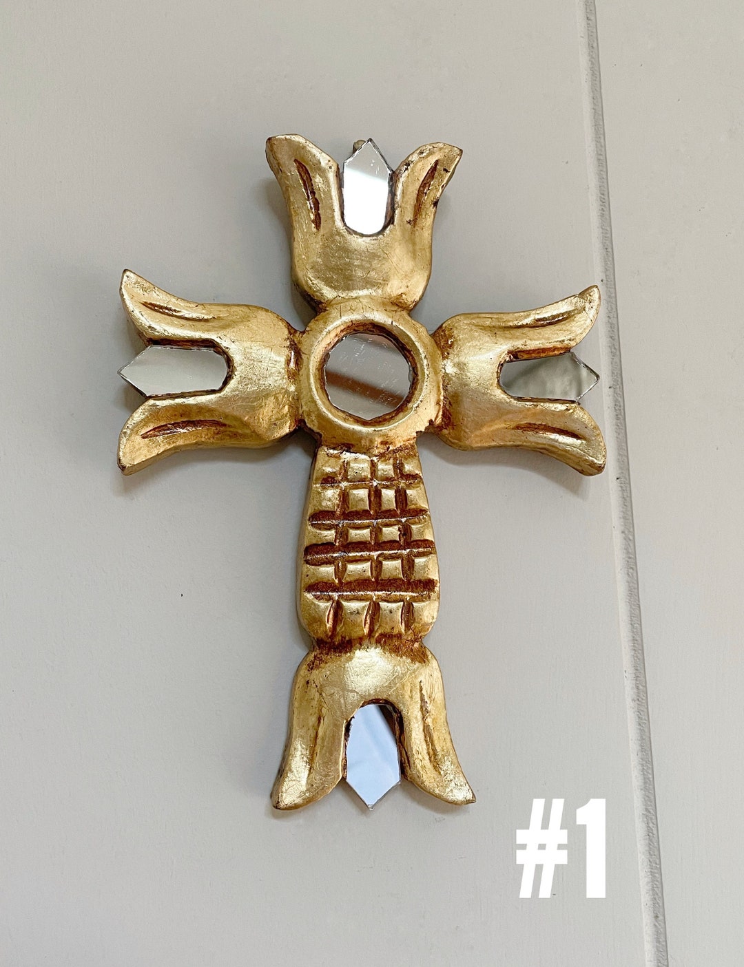 Gold Cross, Small Decorative Spanish Peruvian Cross, Handmade Crosses ...